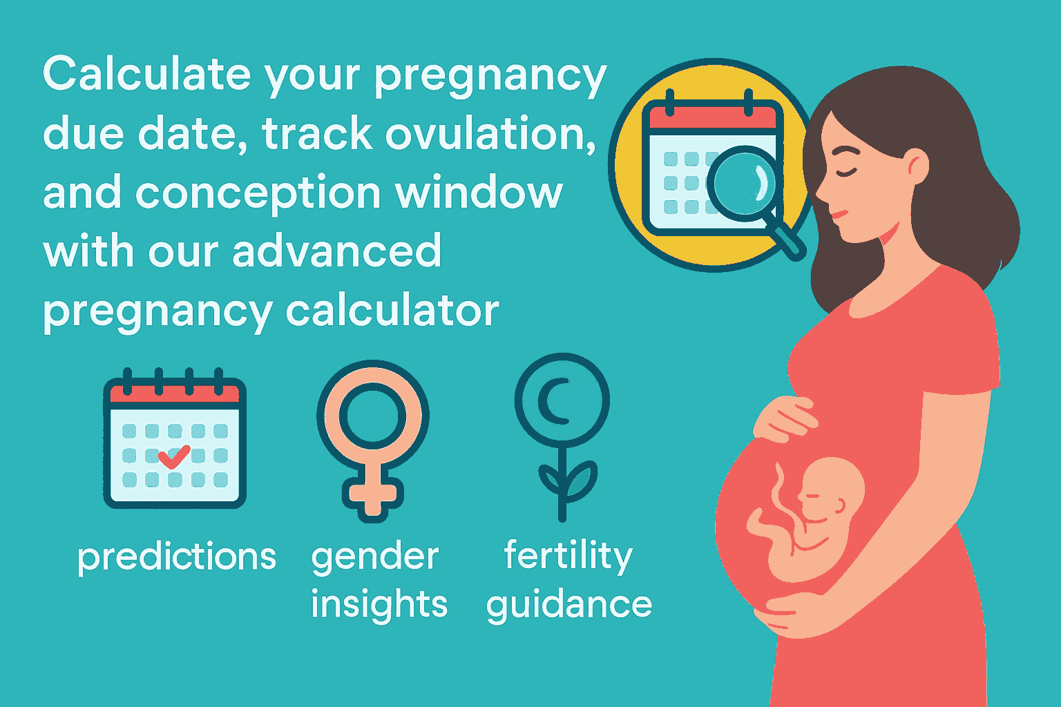 Pregnancy Due Date and Ovulation Calculator Conception Window Tracker ...